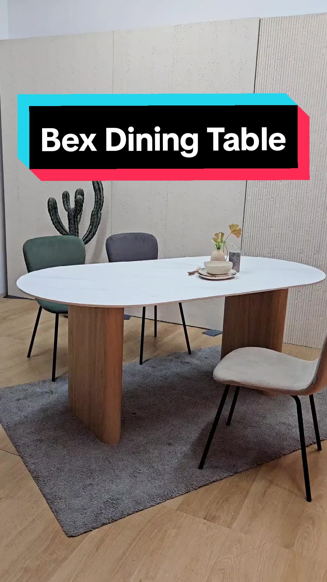 Sintered Half-Stadium Top x Bex-PF Dining Table - Customisable ...