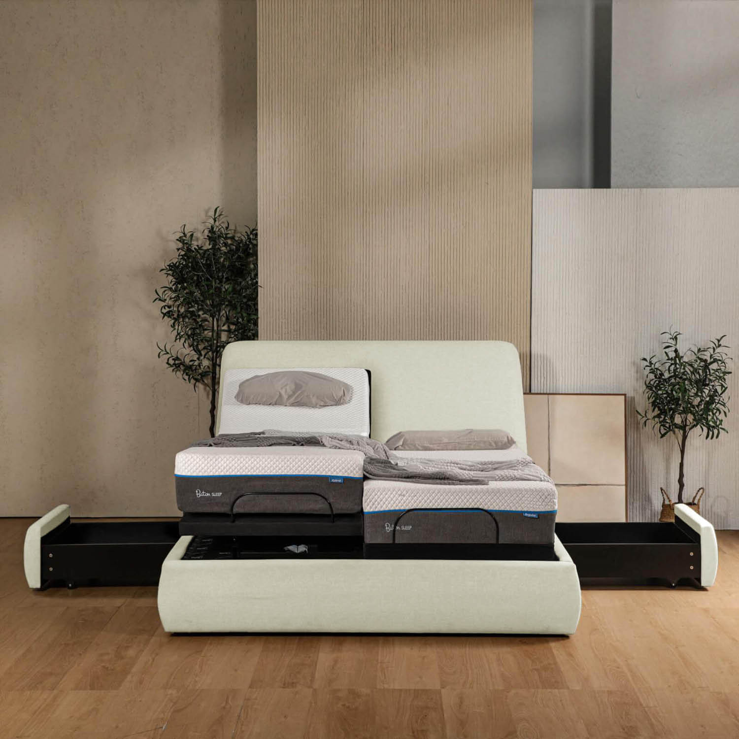Ellington Storage Adjustable Bed Frame - King - 2 Splits - Pet-Friendly ...