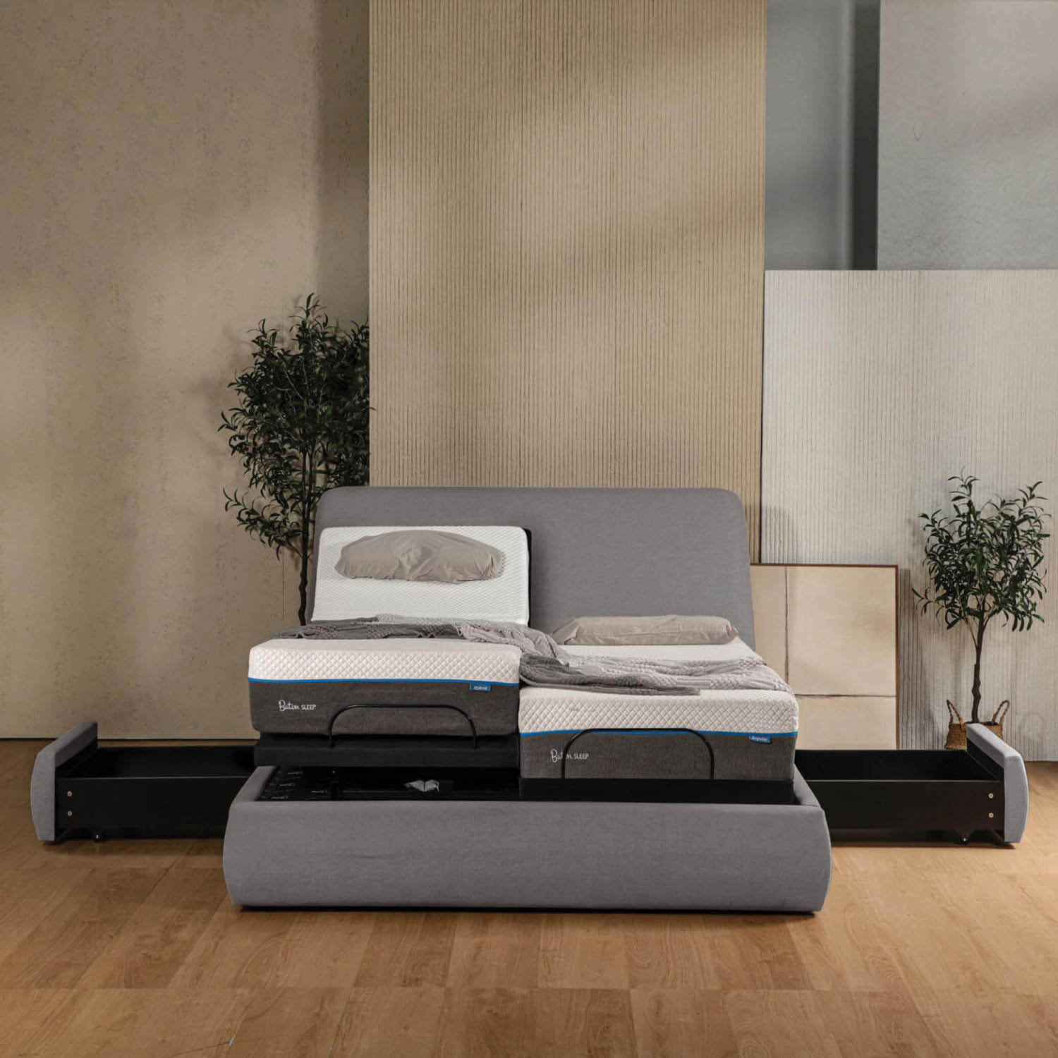 Ellington Storage Adjustable Bed Frame - King - 2 Splits - Pet-Friendly ...
