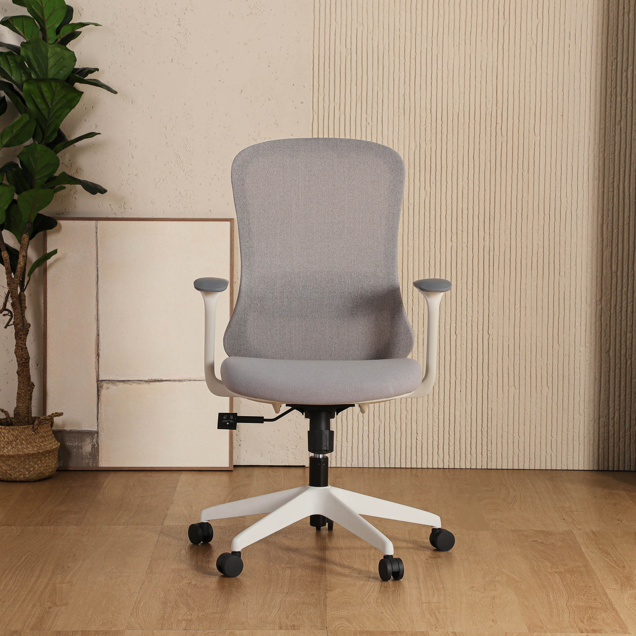 Mortis Midback Office Chair - White Frame/Grey Mesh | Comfort Design ...