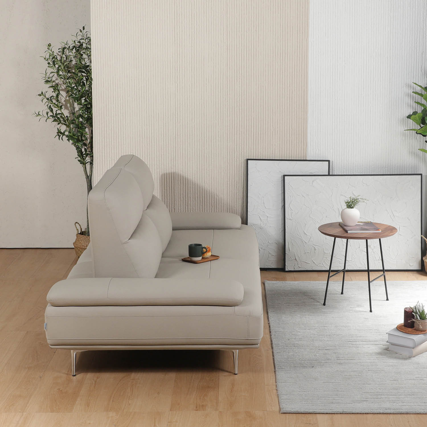 Ferguson Seat Depth Adjustable 3-Seater Sofa - Half Leather | Comfort ...