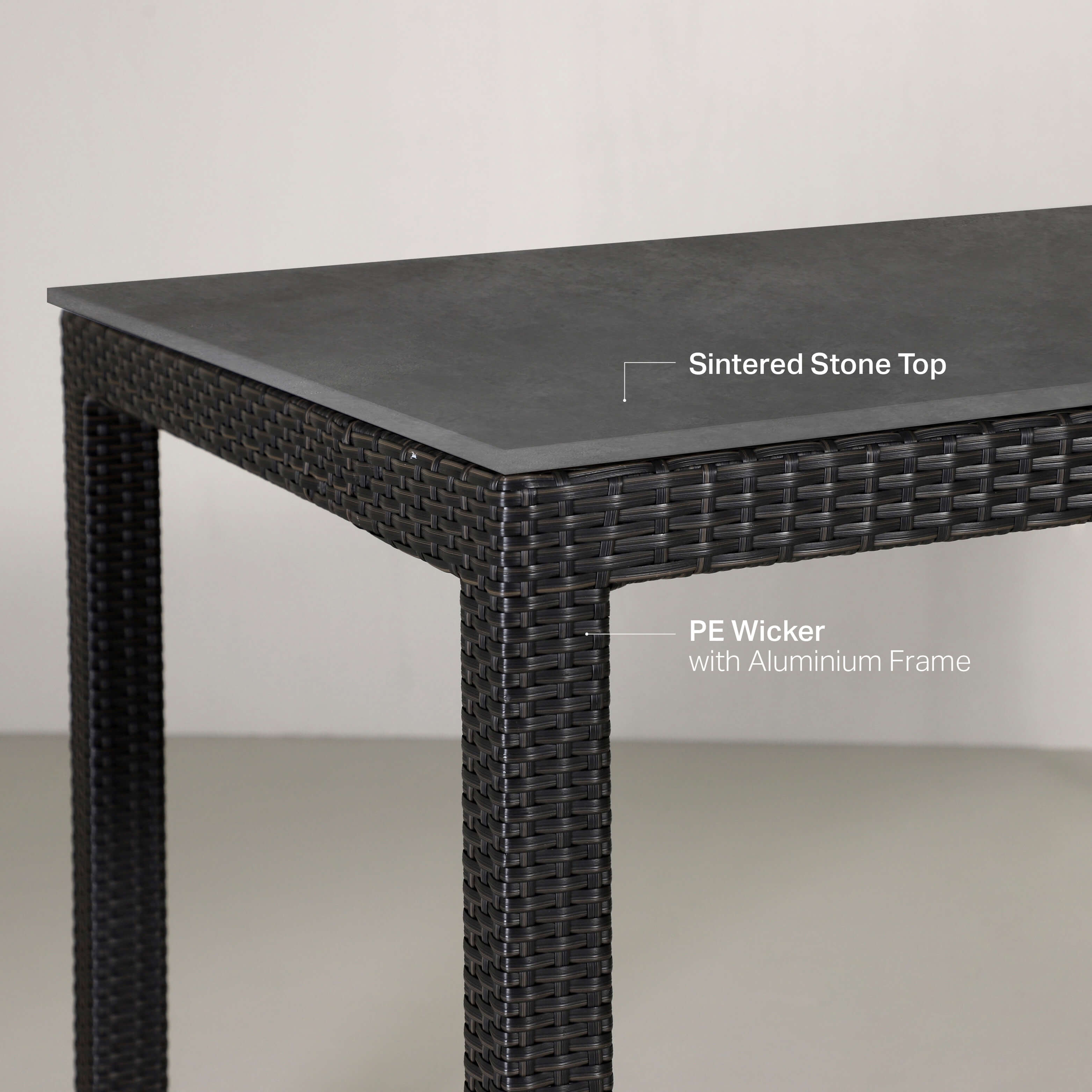 Sintered Rect Top (R5) x Dayboro Outdoor Dining Table - W1400 - Vic ...