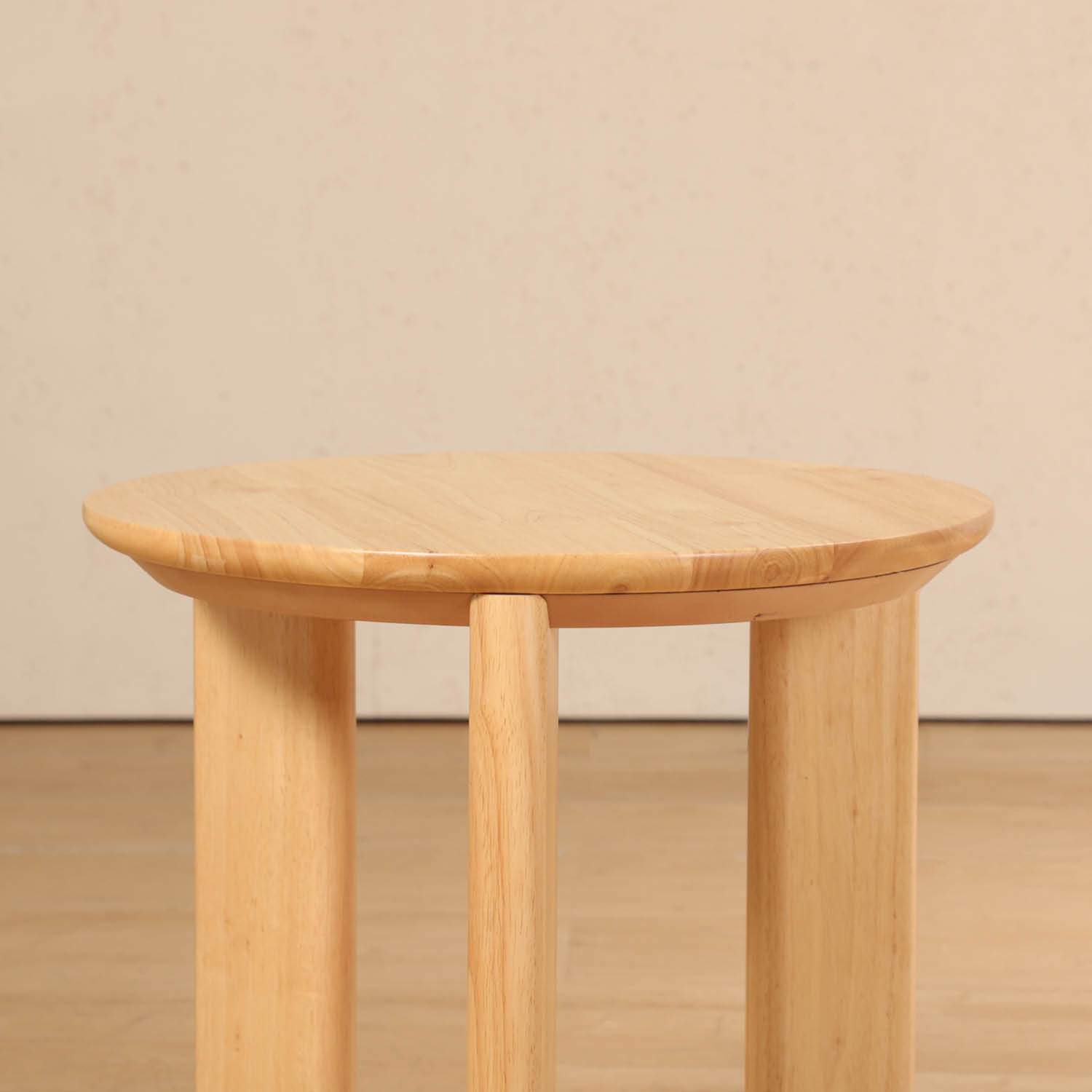 Clean Rubberwood x Macon Side / Coffee Table - Round Dia450 - Natural ...