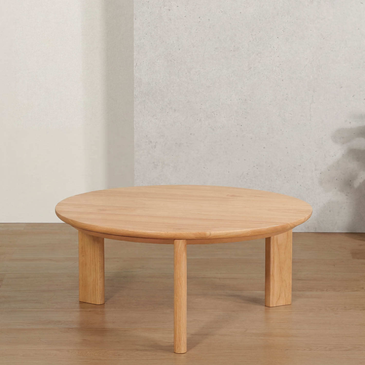 Clean Rubberwood x Macon Coffee Table - Round Dia800 - Natural ...