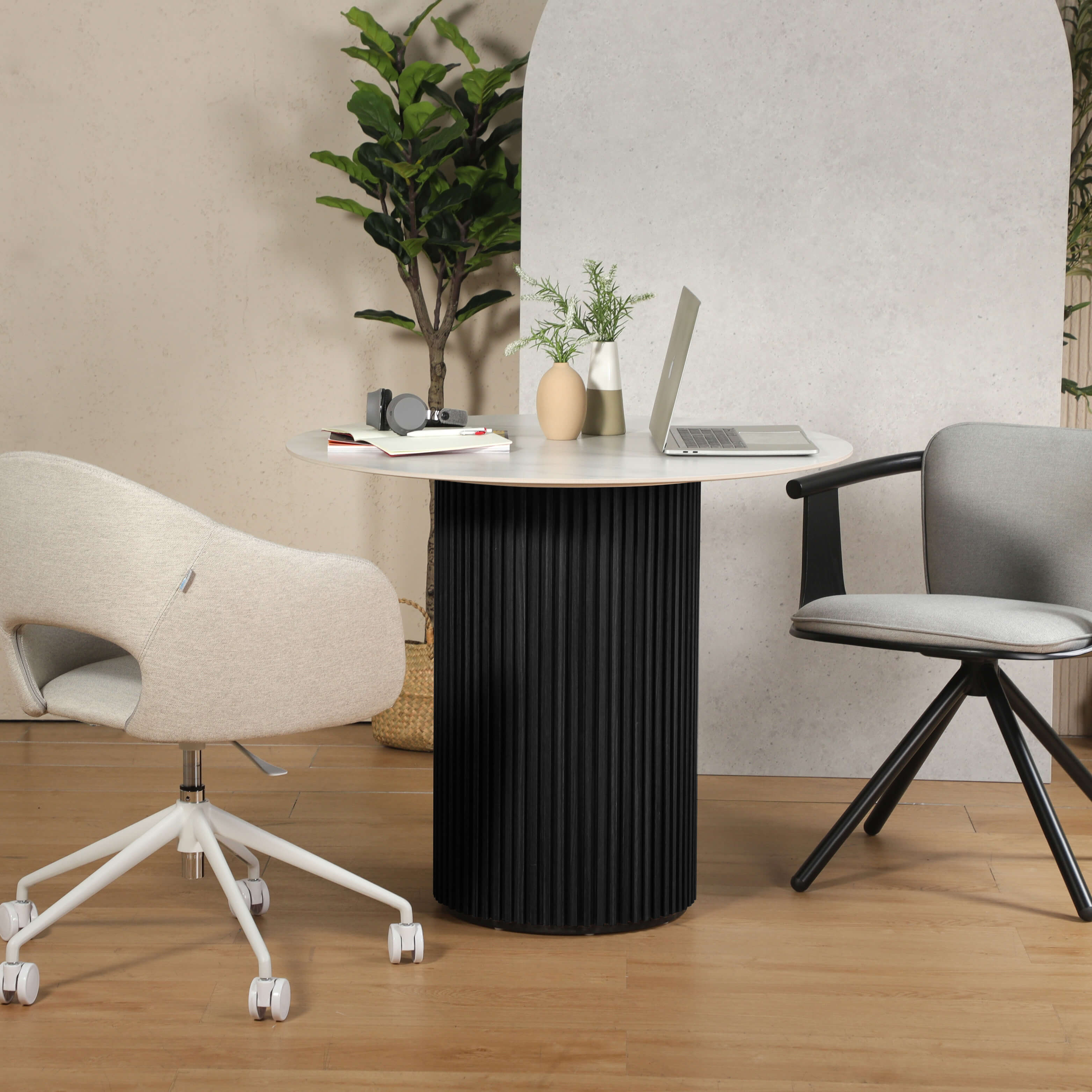 Sintered Round x Ohio Drum Dining Table - Customisable | Comfort Design ...