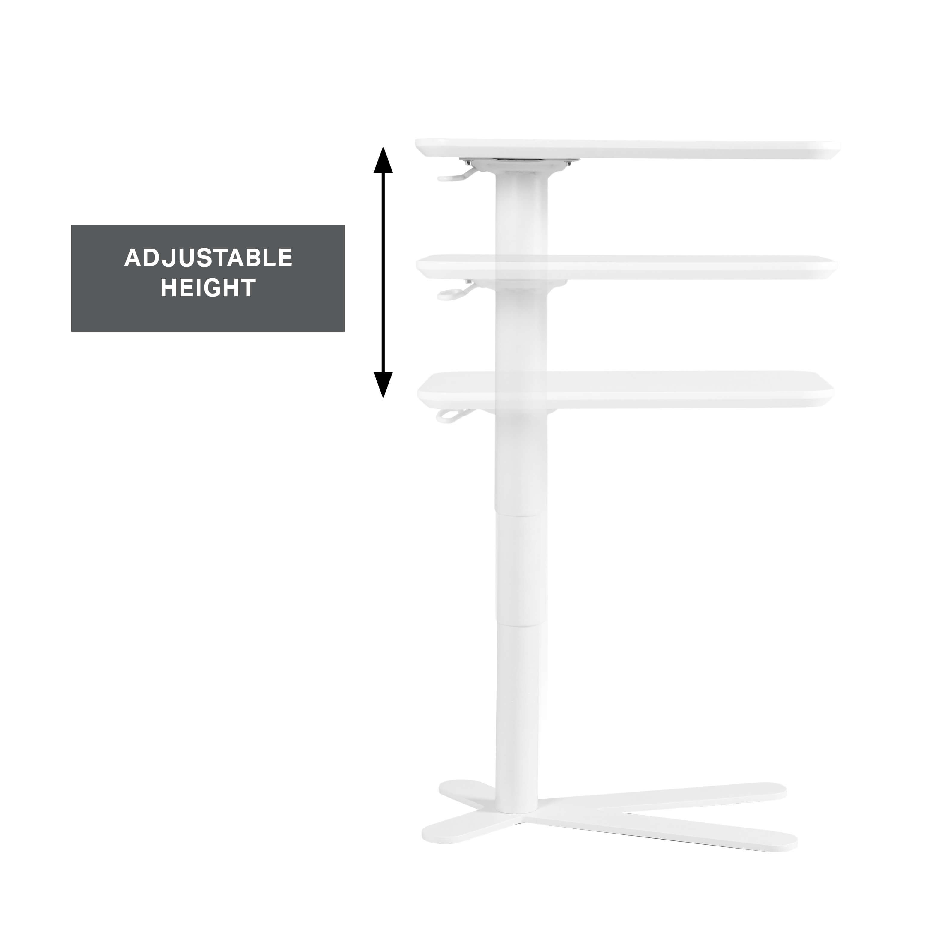 Elevate Height Adjustable Side / Coffee Table (Slot) - Rect W600 ...